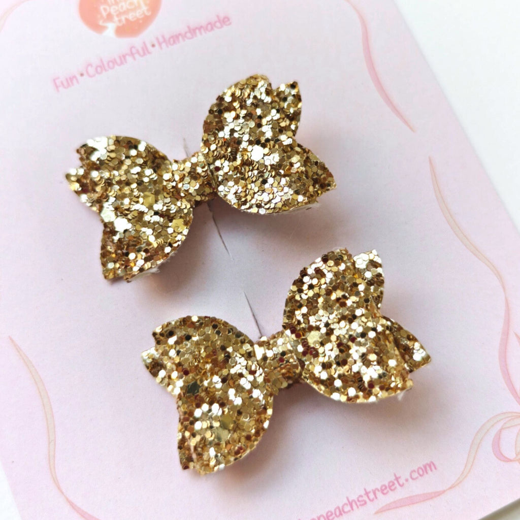 Micro Bows- Gold – The Peach Street